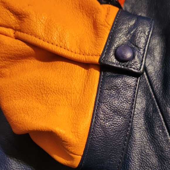 Avirex | Jackets & Coats | Avirex Orange And Blue Bomber Jacket | Poshmark